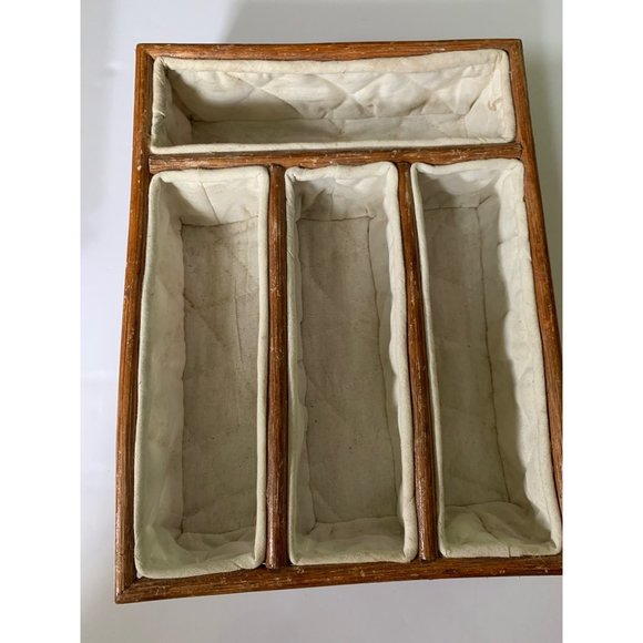 Vintage | Kitchen | Vintage Wicker Silverware Tray Flatware Organizer ...